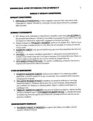 Module 37 - CHEAT SHEET - PSY 150 - Studocu