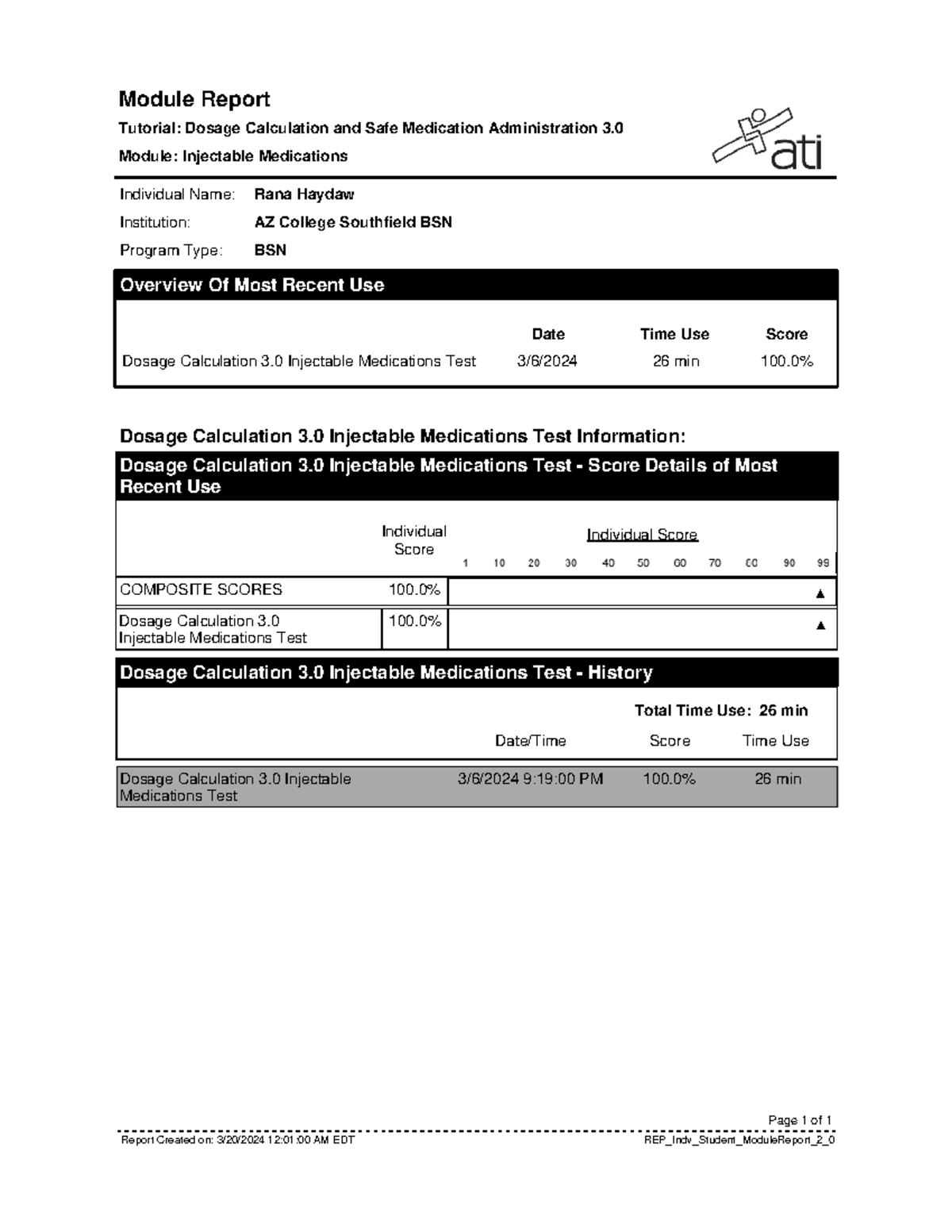 Report (54) - assignment - Module Report Tutorial: Dosage Calculation and Safe Medication - Studocu