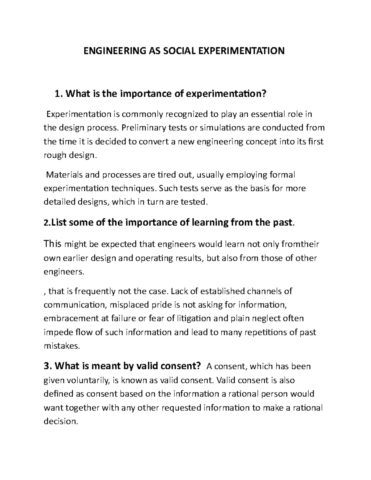 Engineering AS Social Experimentation - ENGINEERING AS SOCIAL ...