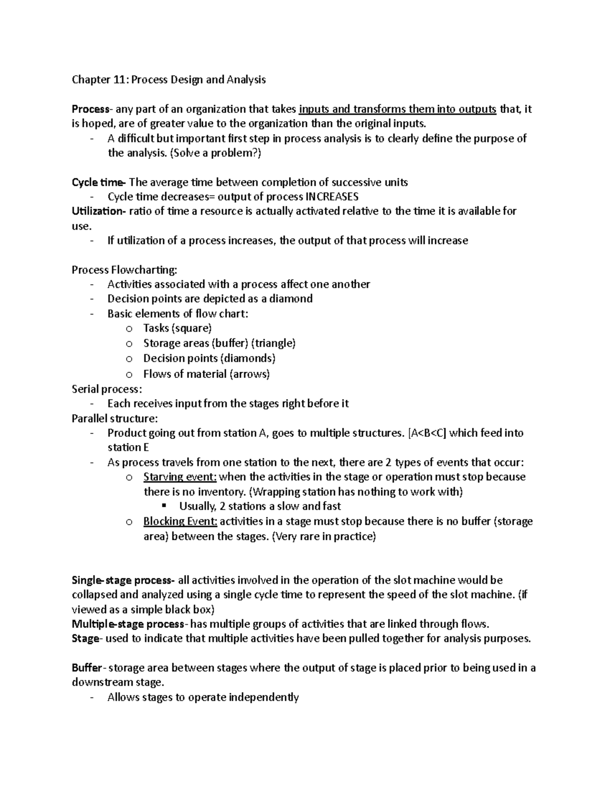 Chapter 11 - Professor Sanchez class lecture notes, in person ...