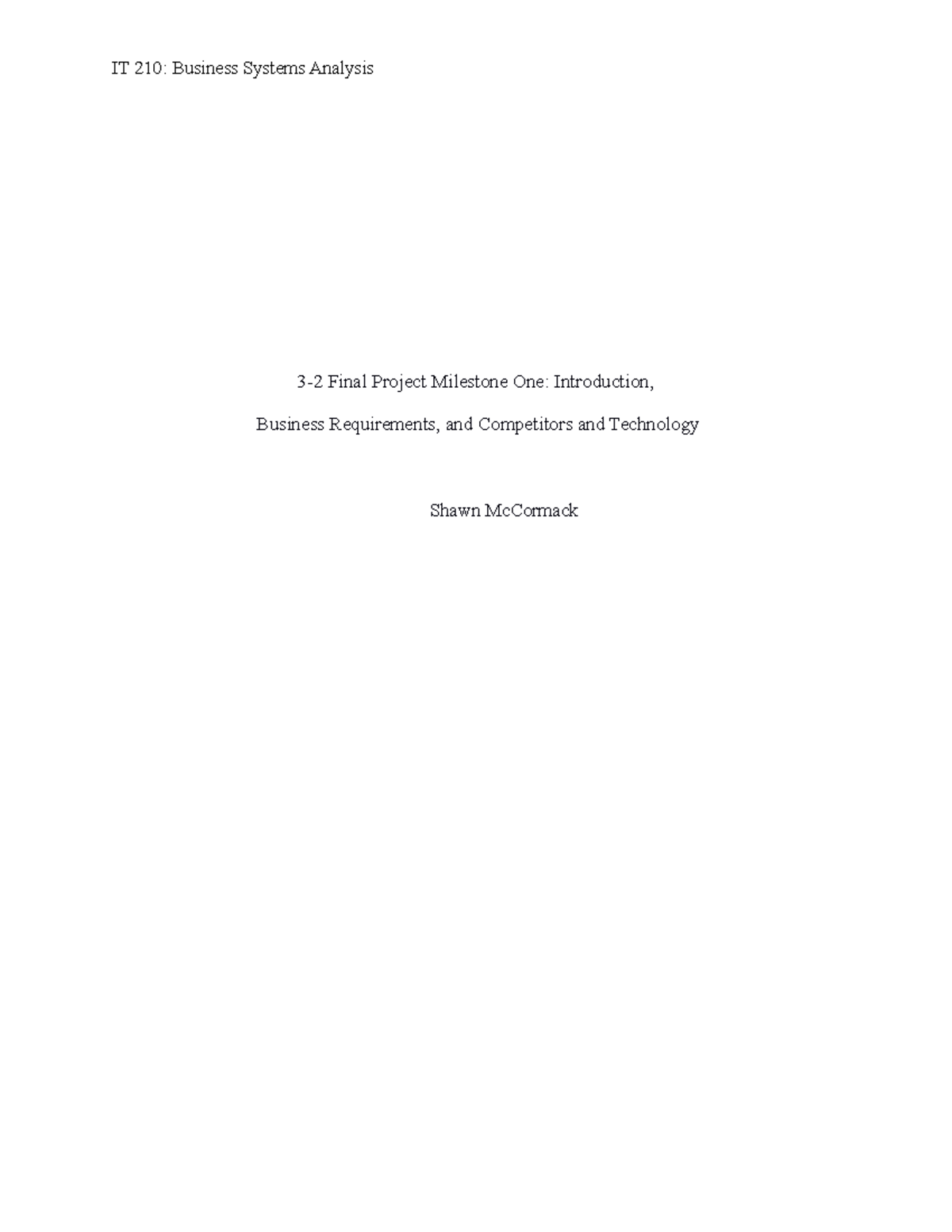 IT 210 Final Project Template Shawn Mc Cormack (1) - 3-2 Final Project ...