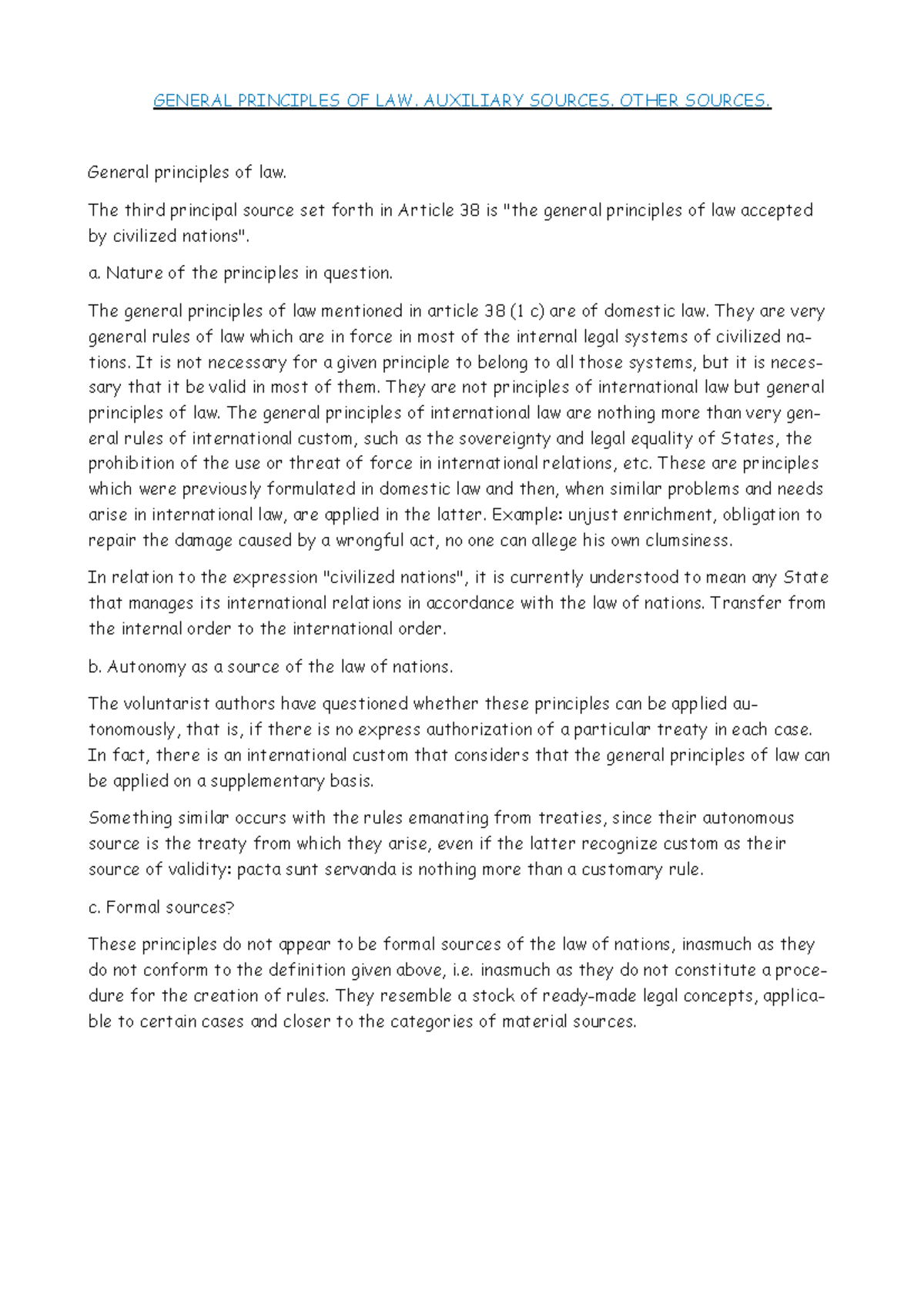 General Principles OF LAW - GENERAL PRINCIPLES OF LAW. AUXILIARY ...