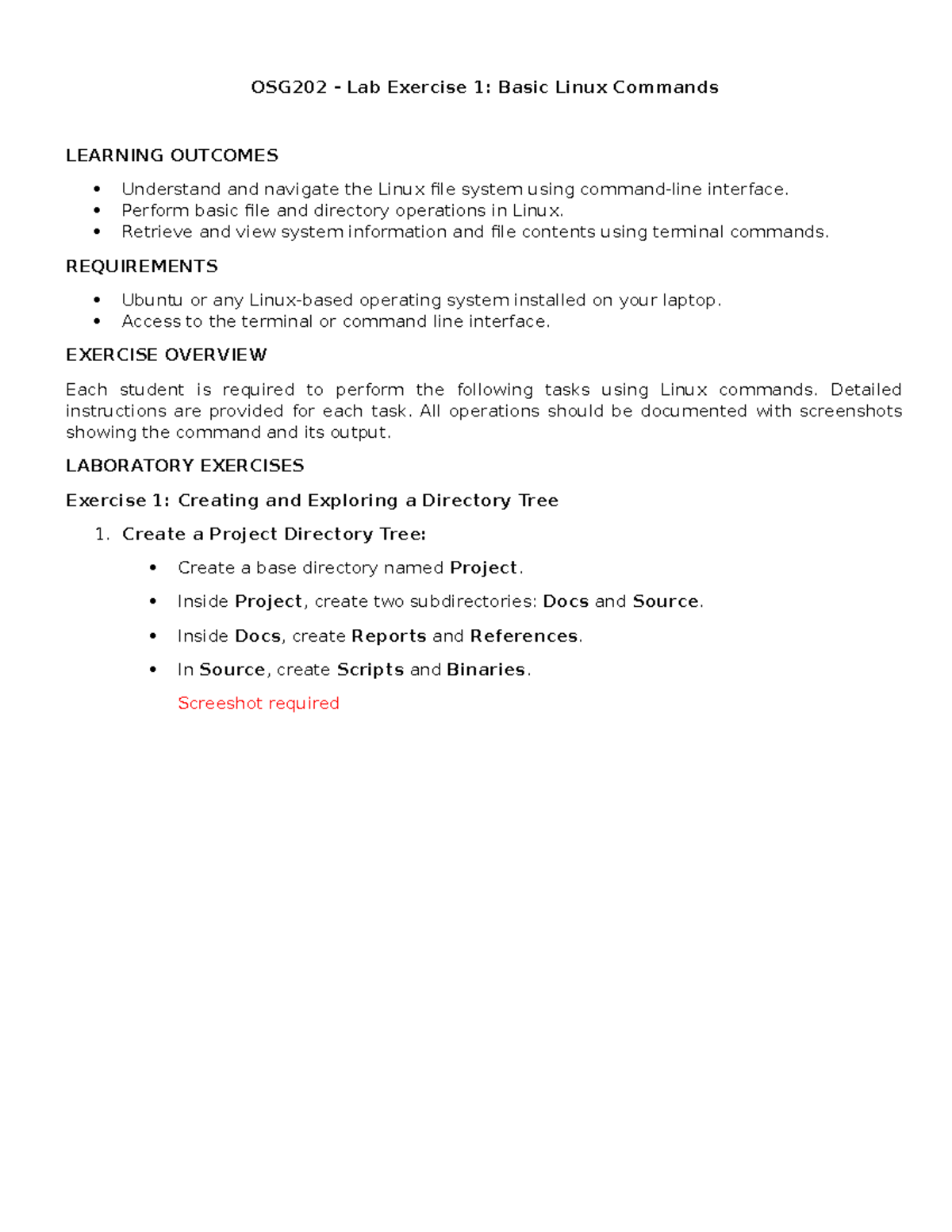 Lab1 DE180385 Nguyen Xuan Khanh Phong - OSG202 - Lab Exercise 1: Basic Linux Commands LEARNING ...