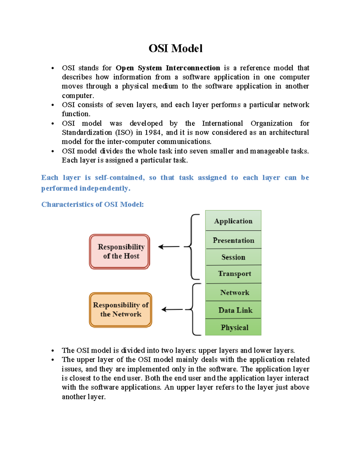 OSI Model (1)-1 - OSI Model OSI stands for Open System Interconnection ...