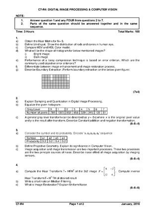 DIP UNIT-2 2 - .pdf - Image Processing - Studocu