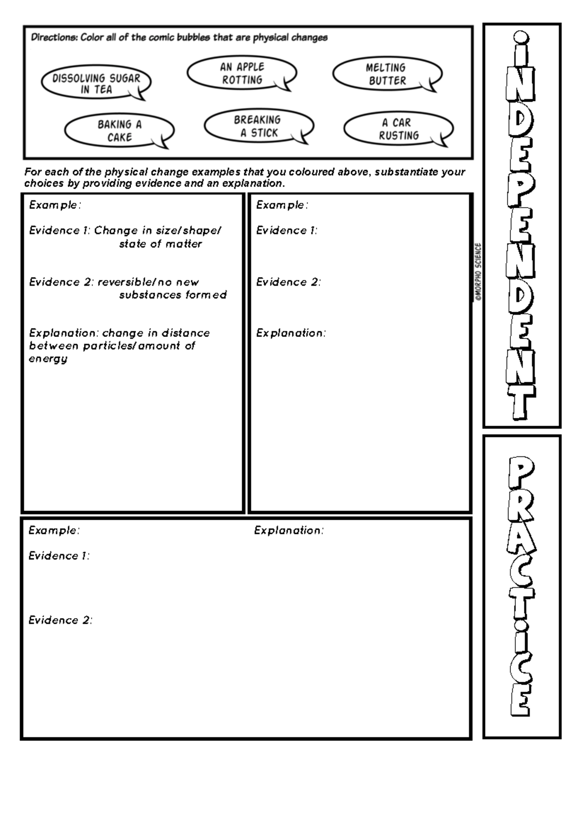 IP - vbnkml;'iugyfgfcgvhbj - Example: Evidence 1: Change in size/shape ...