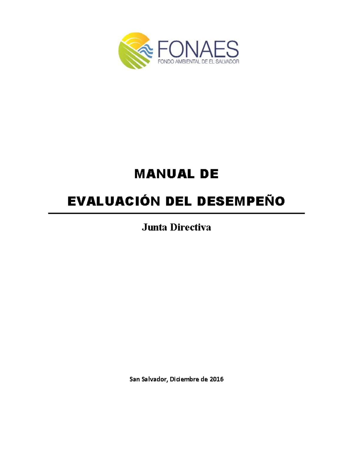 Manual DE Evaluacion DEL Desempeño Fonaes PDF - MANUAL DE EVALUACIÓN DEL DESEMPEÑO Junta ...