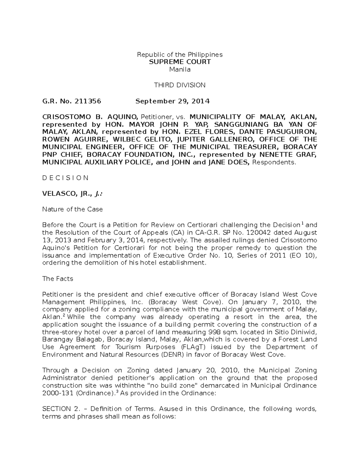 Case nuisance - case digest - Republic of the Philippines SUPREME COURT ...