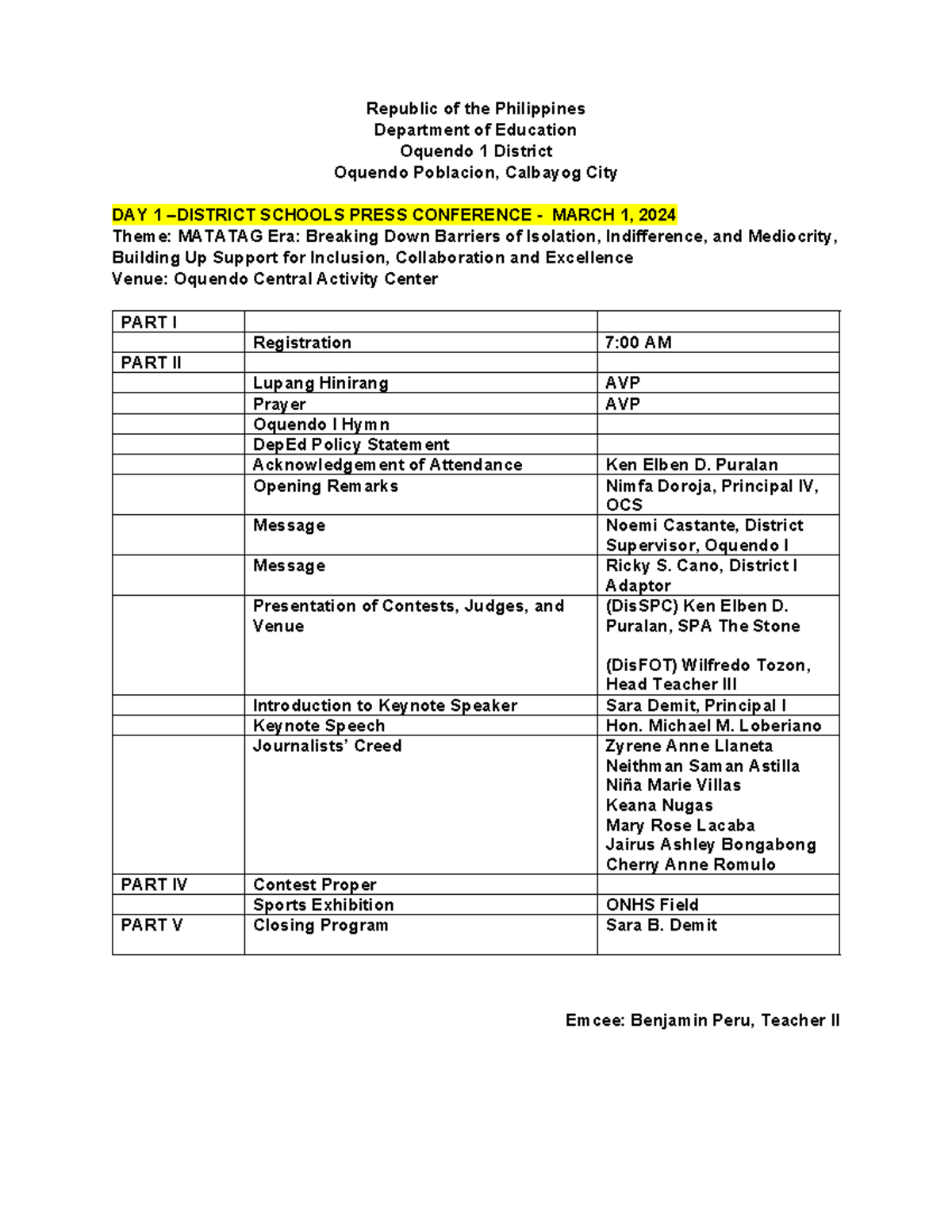 Dispc and Disfot 2024 - Hahah thanks - Republic of the Philippines ...