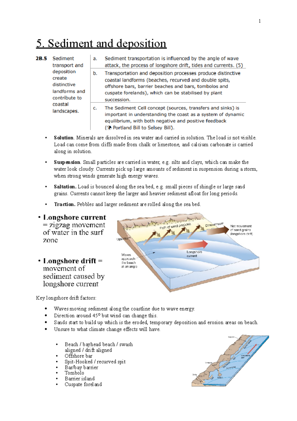 5. Sediment and deposition - 5. Sediment and deposition Solution ...