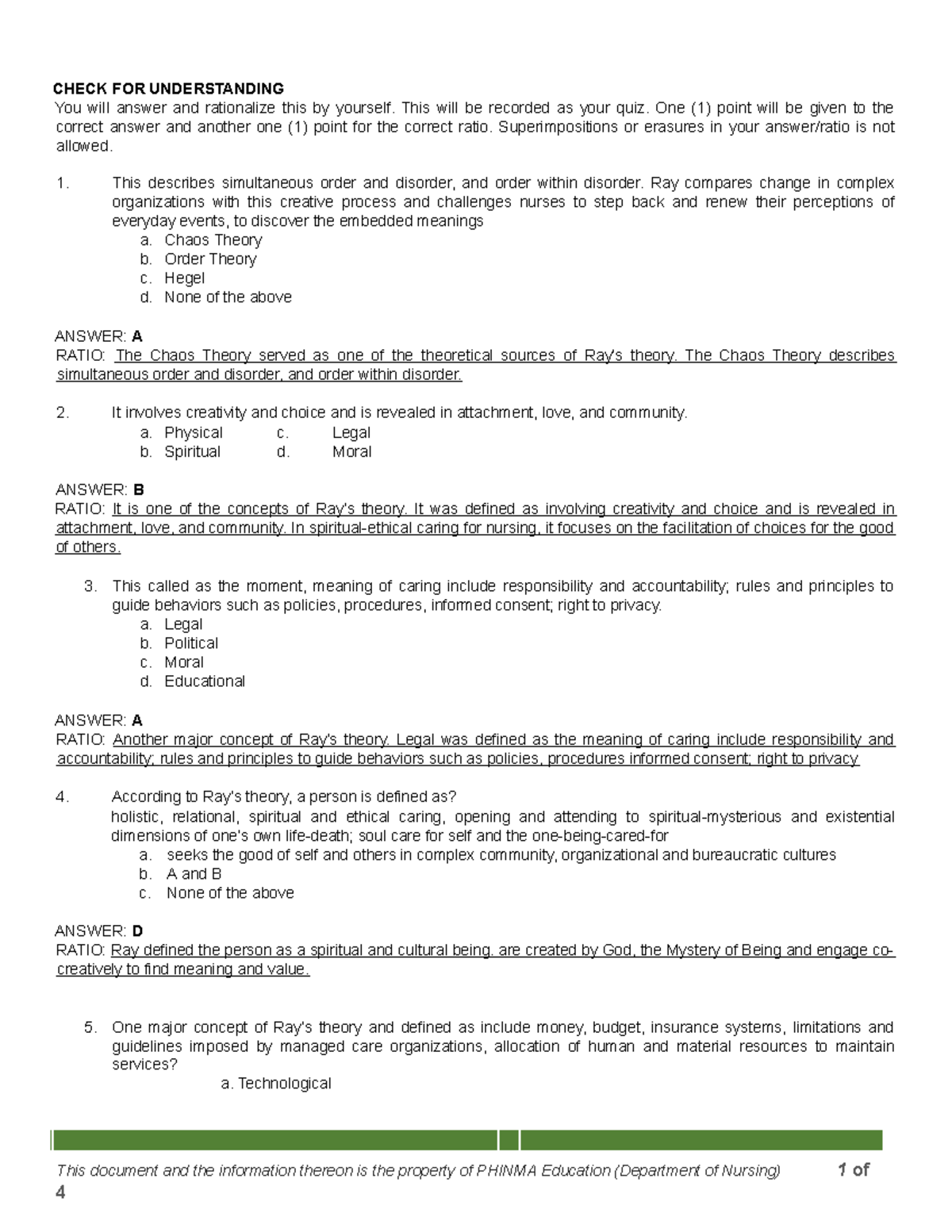 SAS 03 - TFN - .... - CHECK FOR UNDERSTANDING You will answer and ...