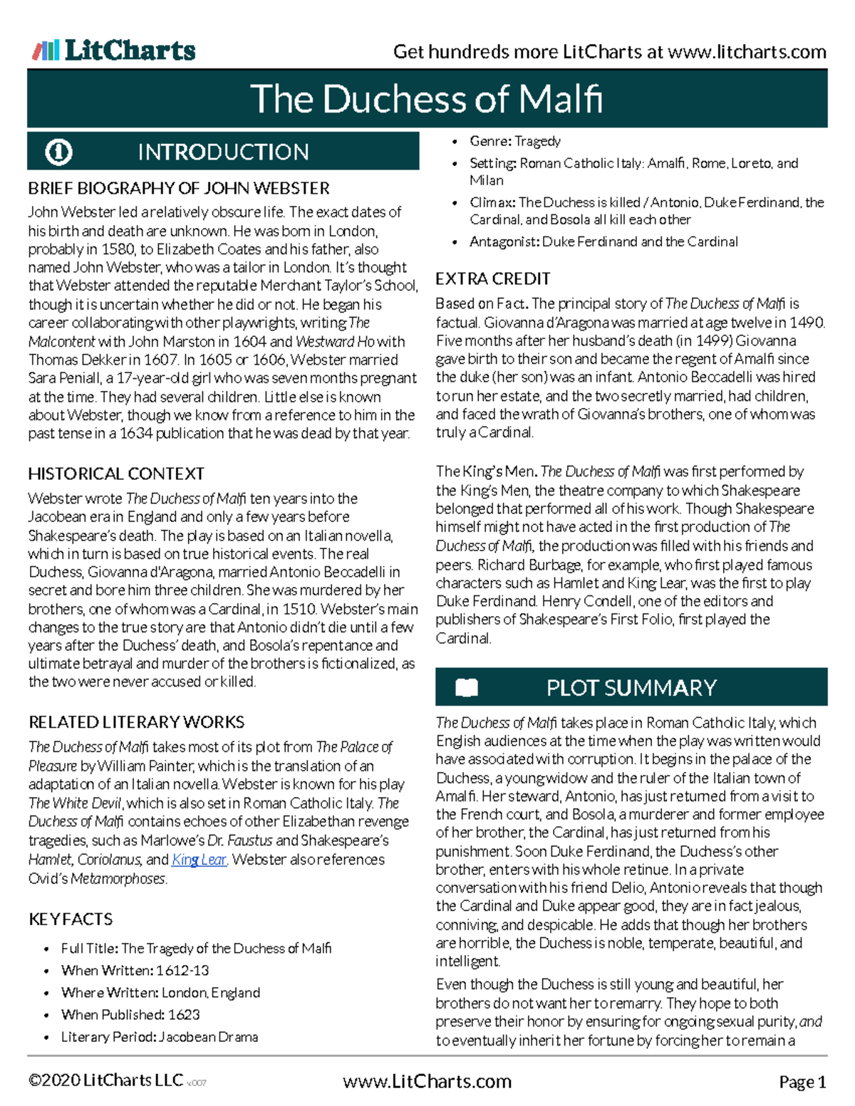 The Duchess of Malfi - The Duchess of Malfi BRIEF BIOGRAPHY OF JOHN ...