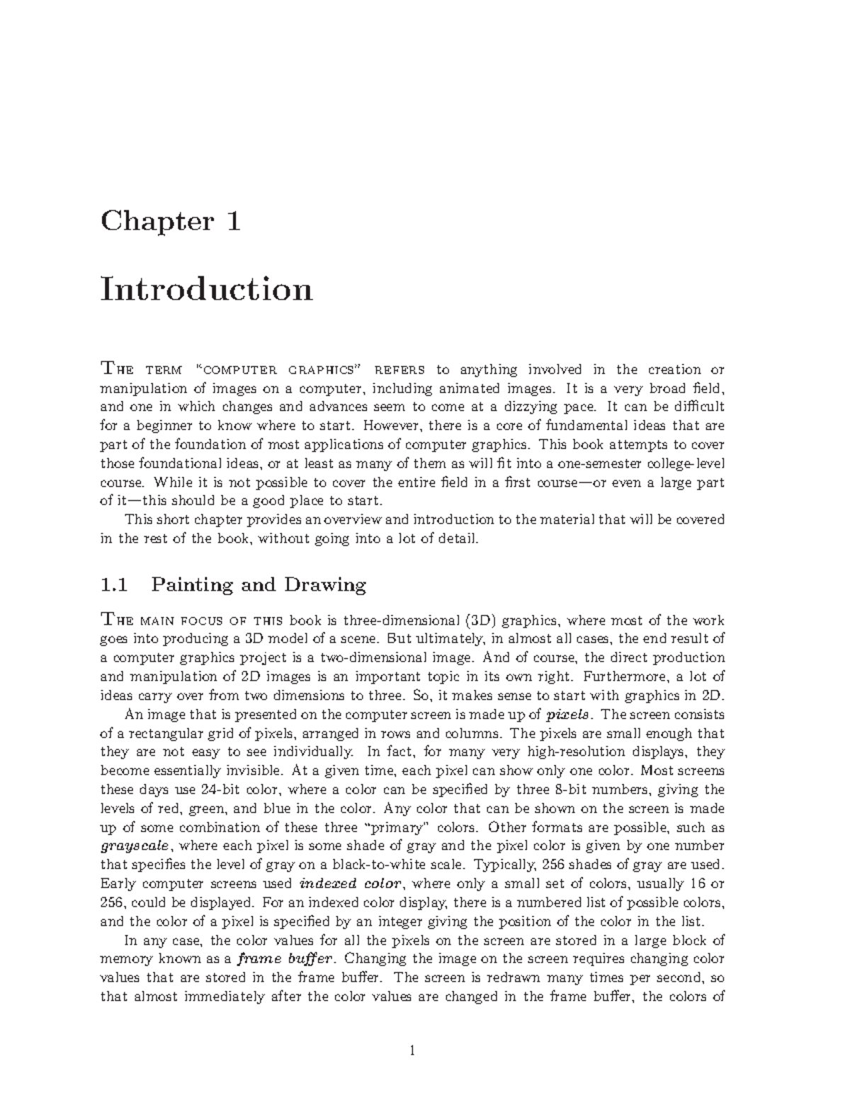 Computer graphics - Lecture notes 1 - Chapter 1 Introduction The term ...