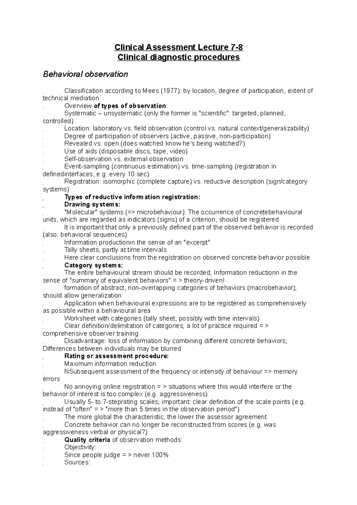 Clinical Assessment Lecture 7-8 - Clinical diagnostic procedures ...