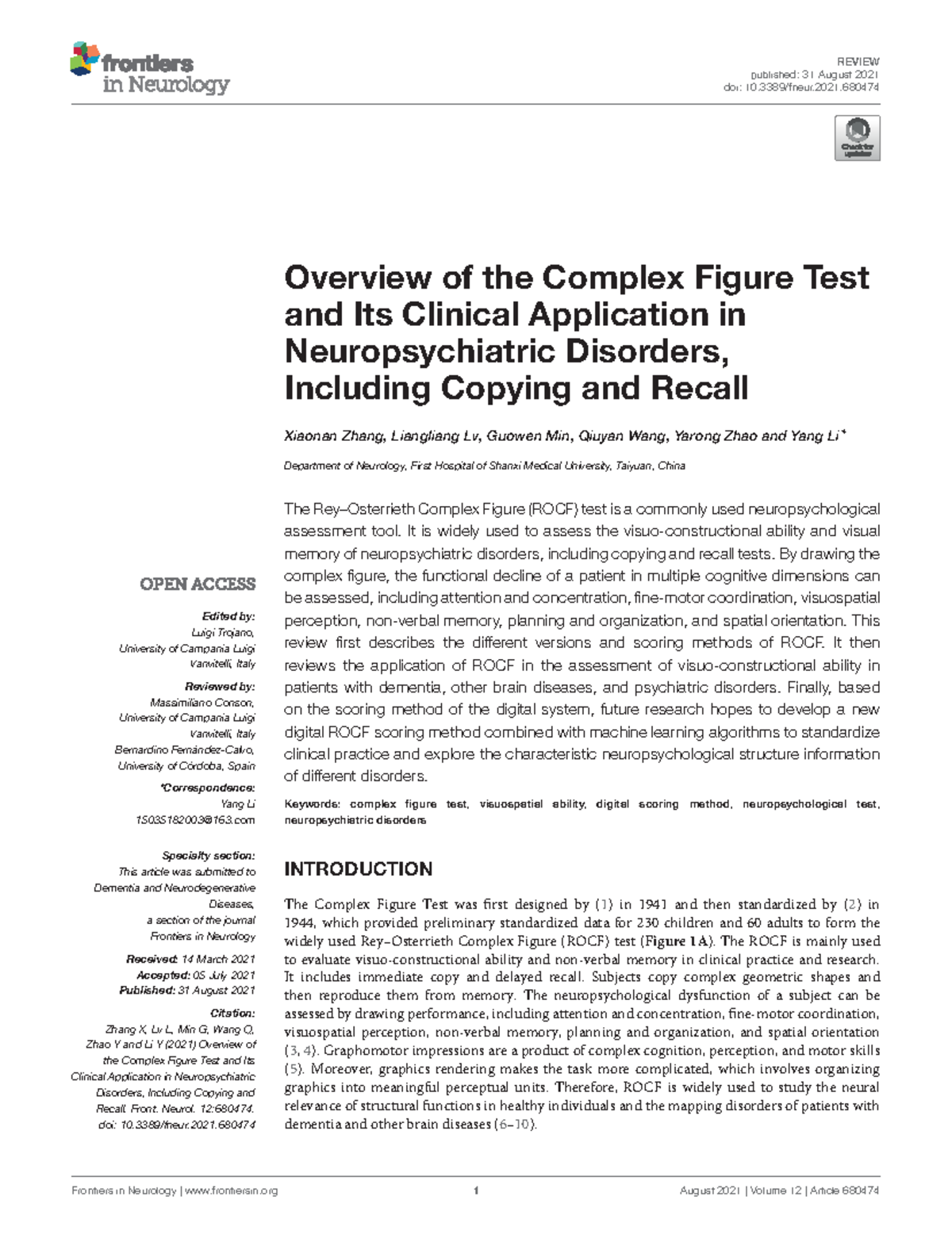 Overvi~1 - sdsad as d sad da sad - REVIEW published: 31 August 2021 doi ...