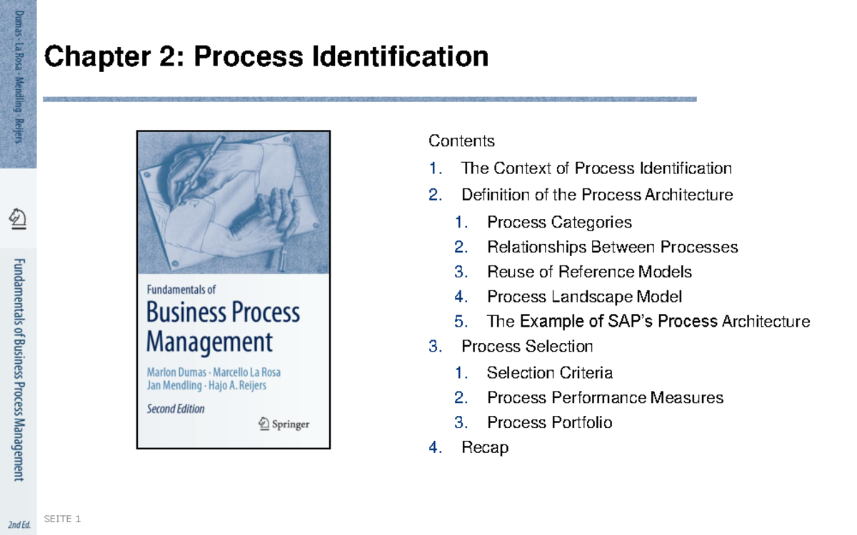 FBPM2-Chapter-02-Process Identification - Contents 1. The Context of ...
