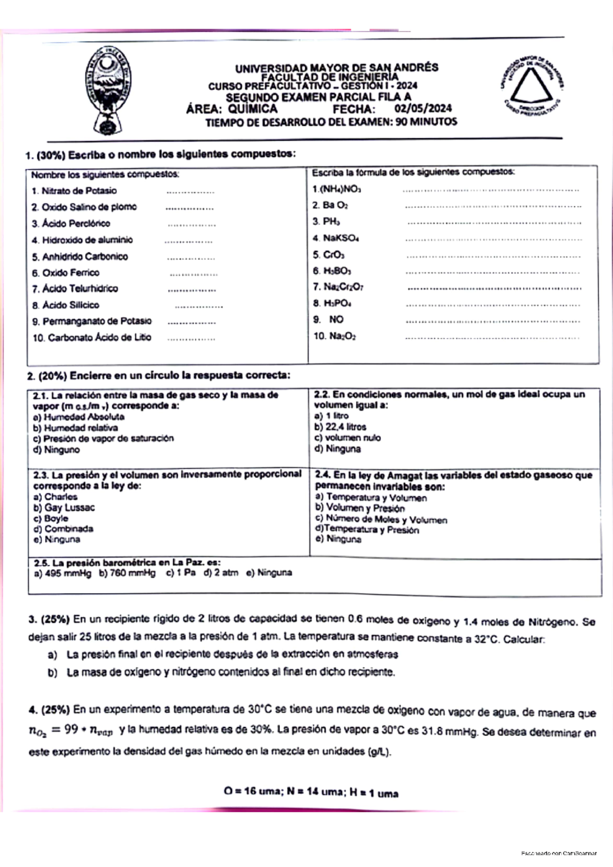 2P QMC I-2024 - Química - Studocu