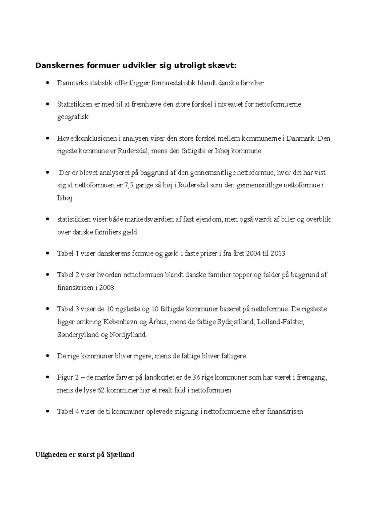 Statestik over danmarks kommuner - Danskernes formuer udvikler sig ...