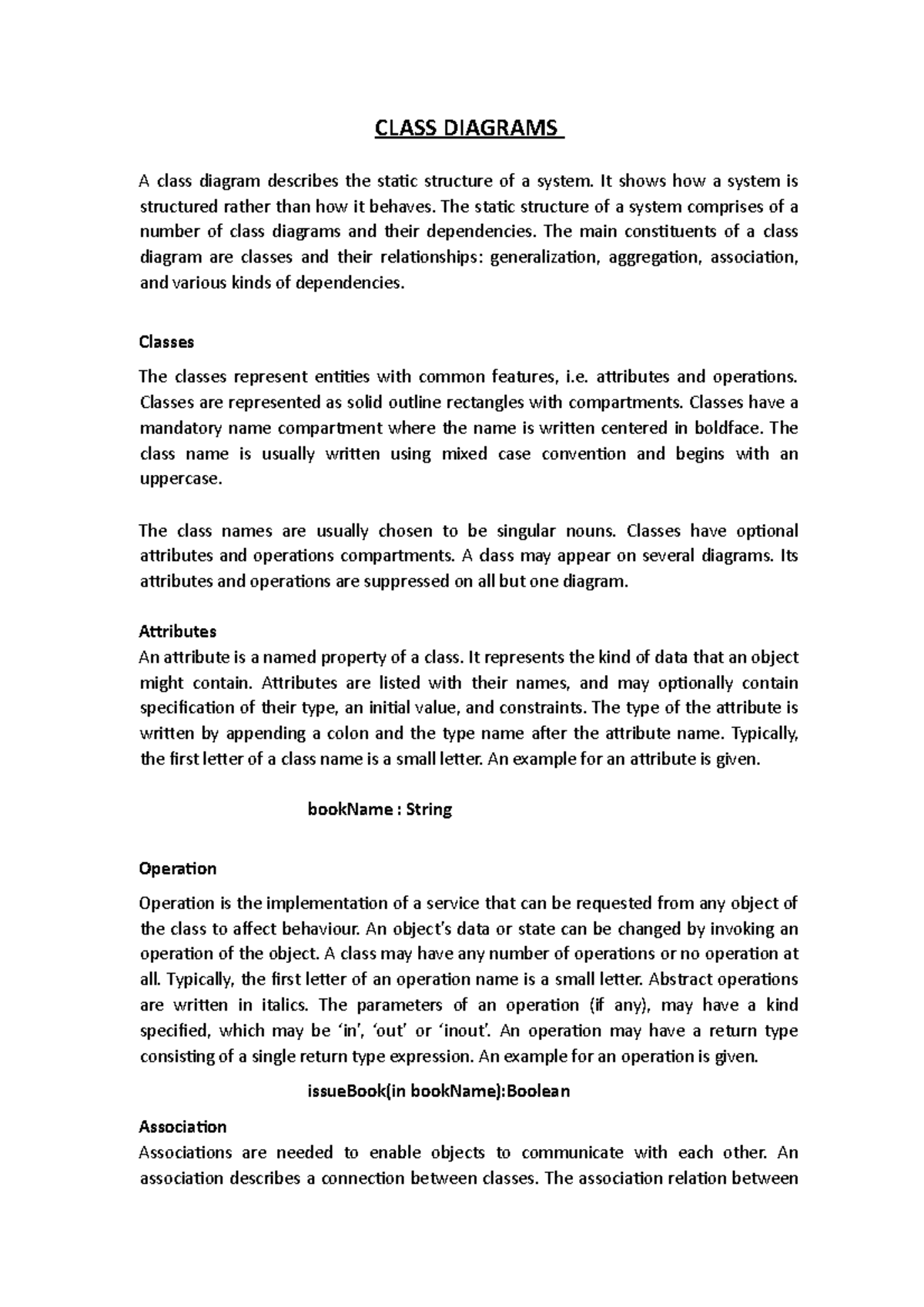 Class Diagram Static Structure Static Diagram Uml Structure