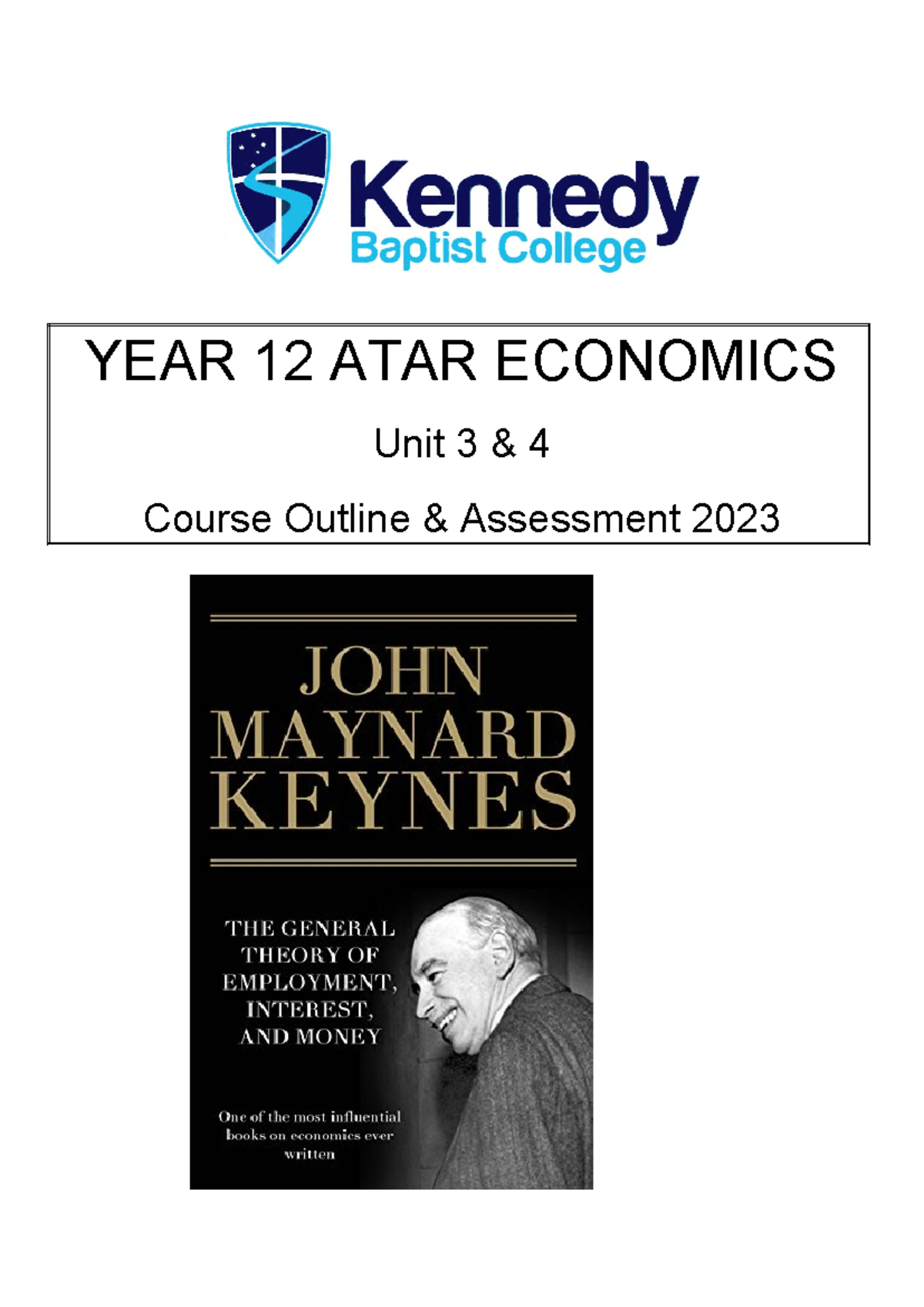 12 Econ ATAR Course and Assessment Outline 2023 - YEAR 12 ATAR ...