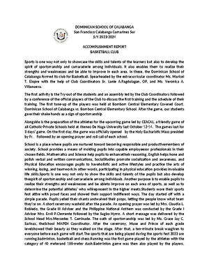 Narrative Report - NARRATIVE REPORT INTRAMURALS DATE: November 30 to ...