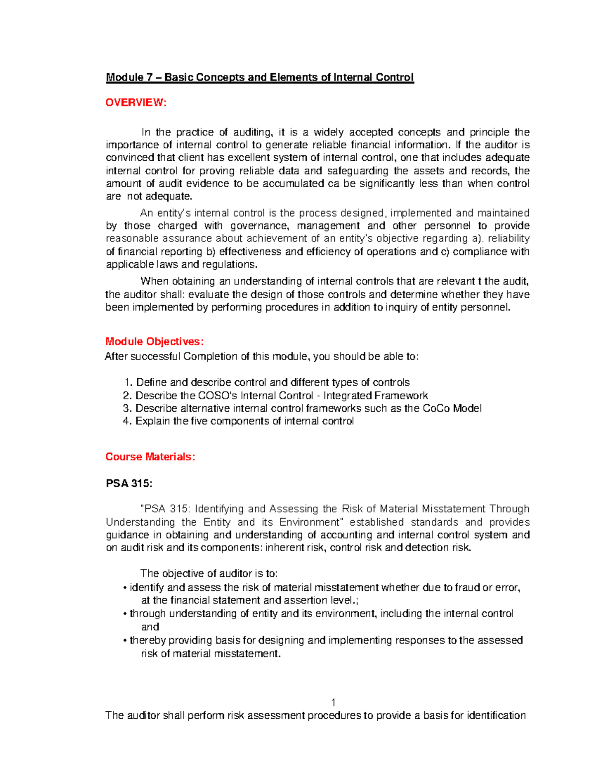 Module-7 Basic-Concepts-and-Elements-of-Internal-Control - Module 7 ...