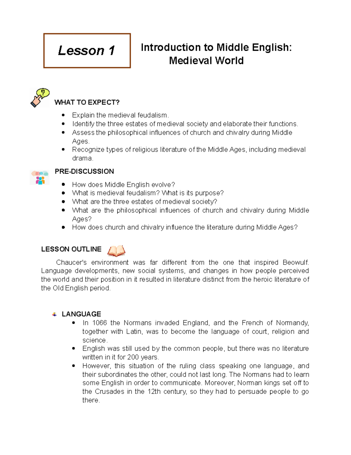 Introduction to Middle English- Bajo - Introduction to Middle English ...