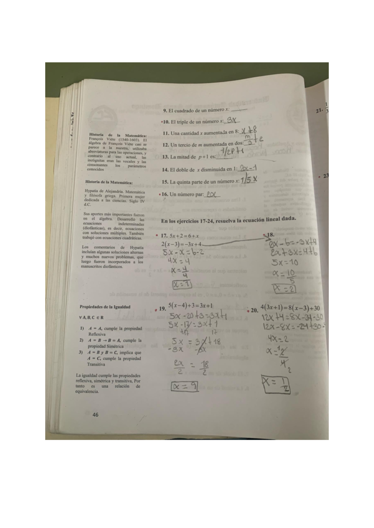 Ejercicios del libro de matematicas Unidad 3 - Matemática Básica - Rosa ...