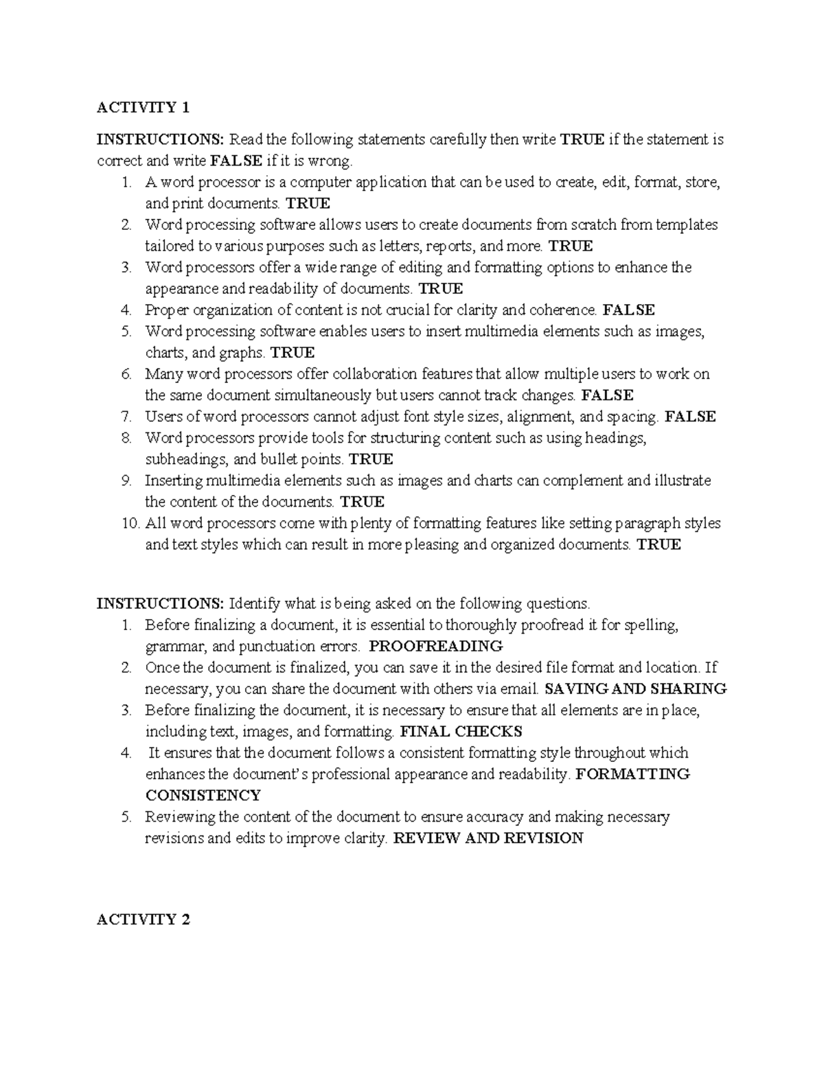 IT Application Tools in Business Practice Material - ACTIVITY 1 ...