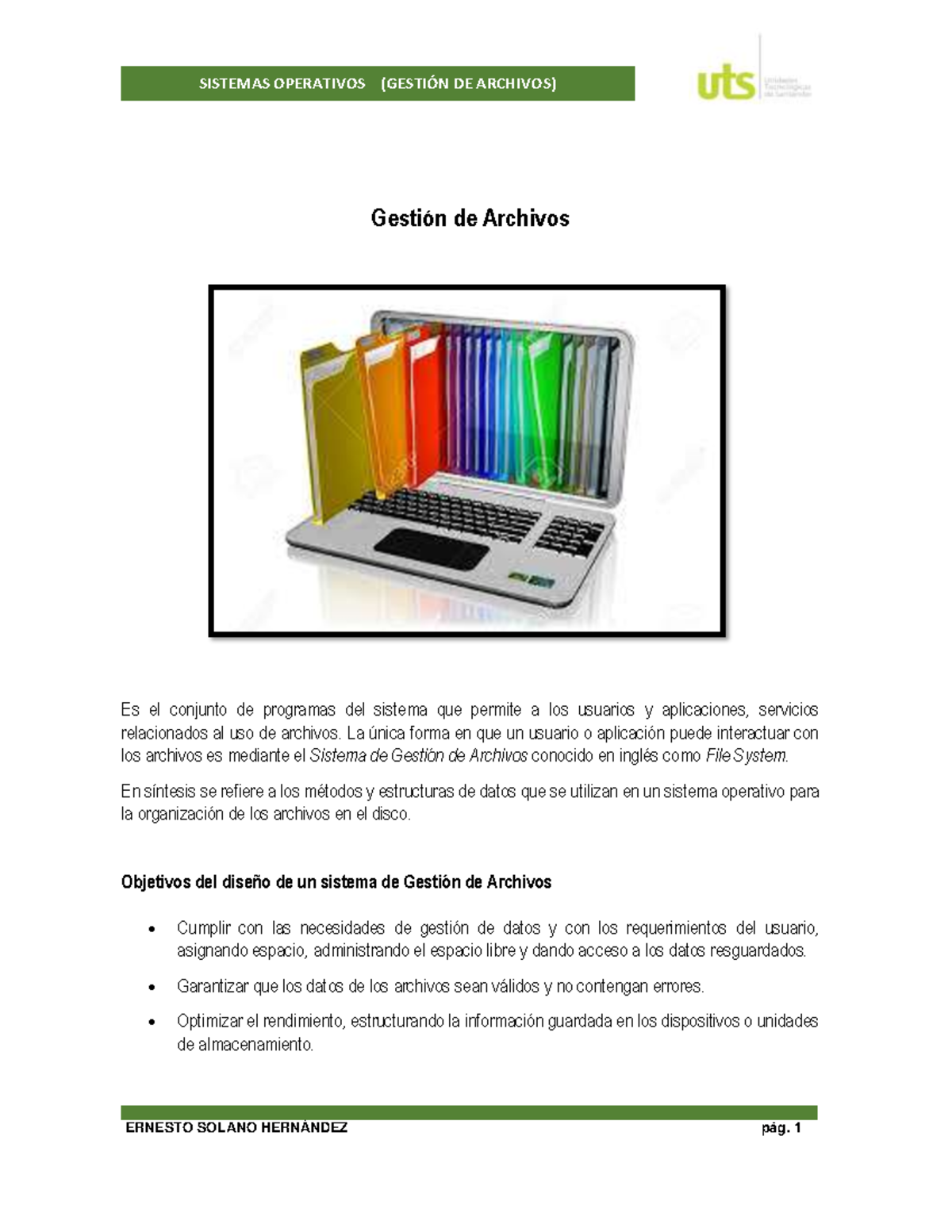 11 Gestión Archivos 2020 - OPERATIVOS (GESTIÓN DE ARCHIVOS) SISTEMAS ...