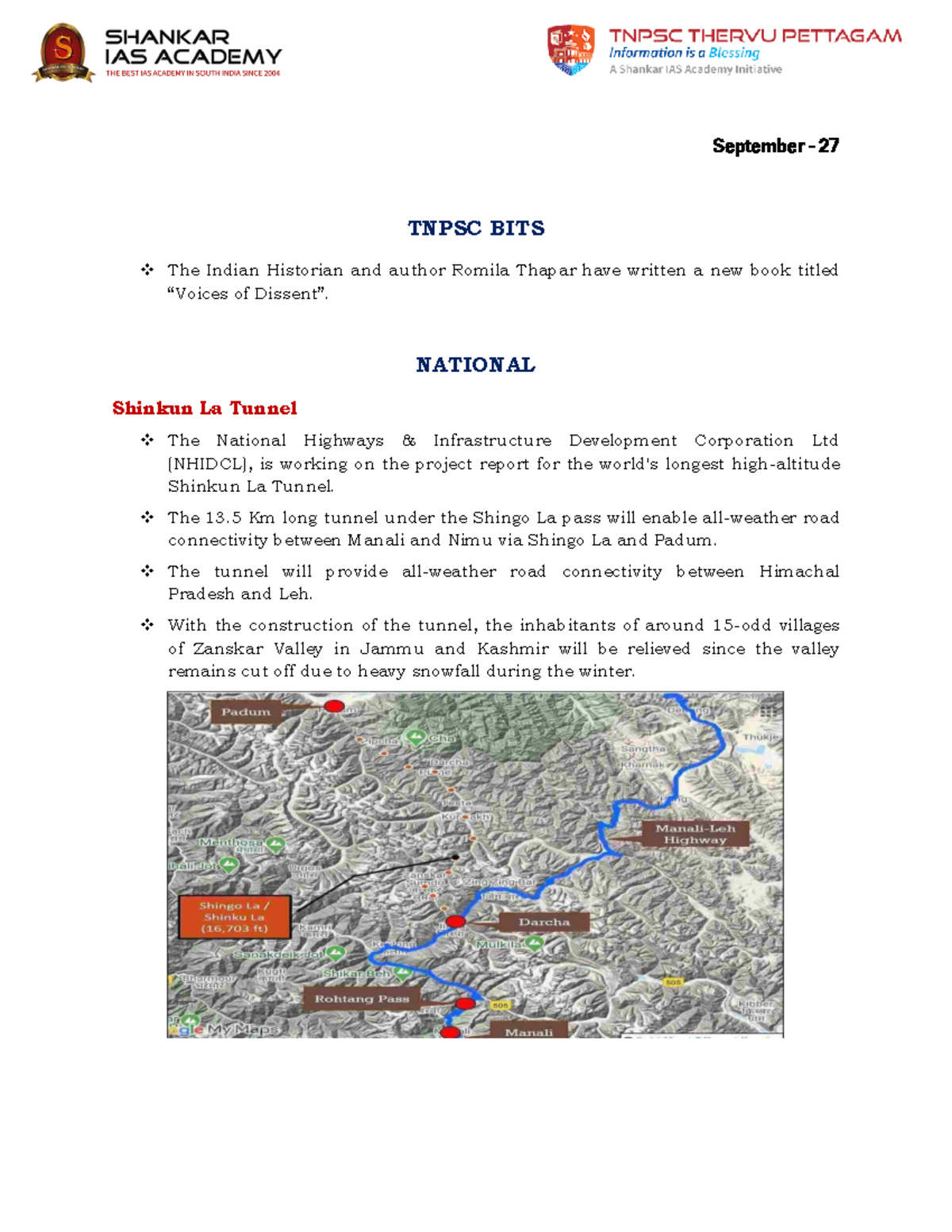 Sep 27 - English [Current Afairs for the month September-2020] - Arts ...