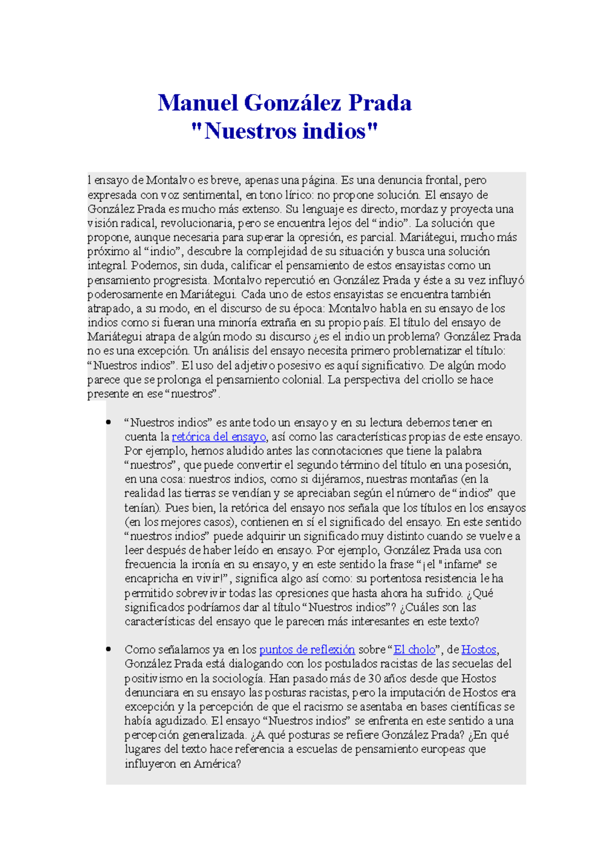 Manuel González Prada - Obras y resumen del mas importante libro del ...