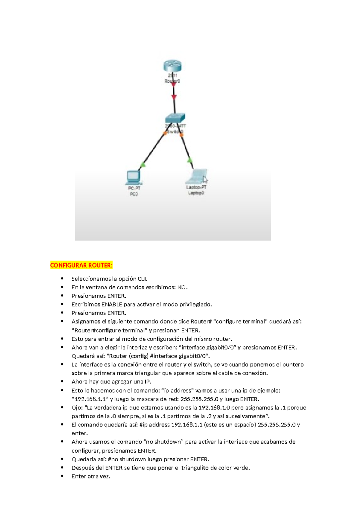 Configuraracion básica de una red desde cero - CONFIGURAR ROUTER ...