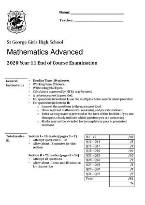 Kurt Mathematics T3 Wk10 - Revision WS 30 1. Solve a. { 𝑥 2 − 𝑦 2 = 22 ...