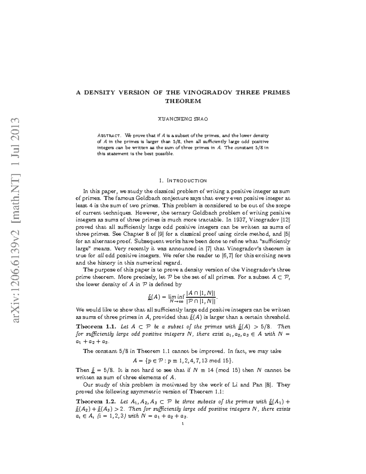1206 - Cours - arXiv:1206 [math] 1 Jul 2013 A DENSITY VERSION OF THE ...