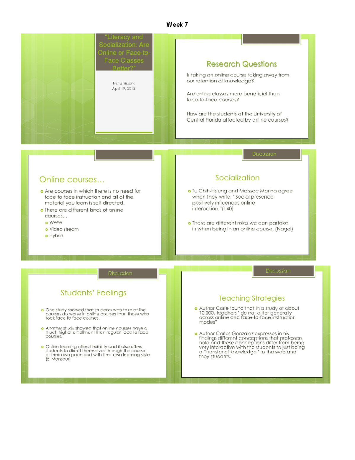 EDUC 6245-Week 7 lecture - Computer Science - Week - Studocu