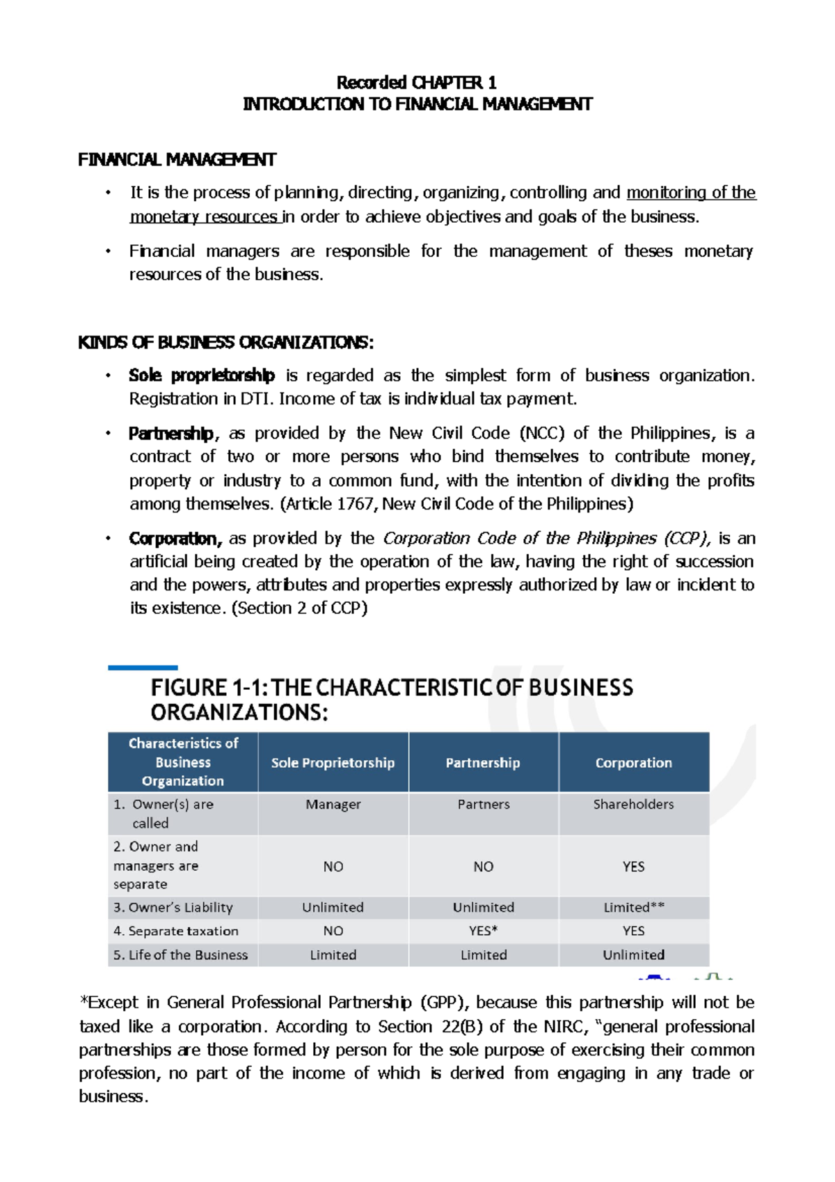 Chapter-1 - Financial Management - Accountancy - PUP - Studocu