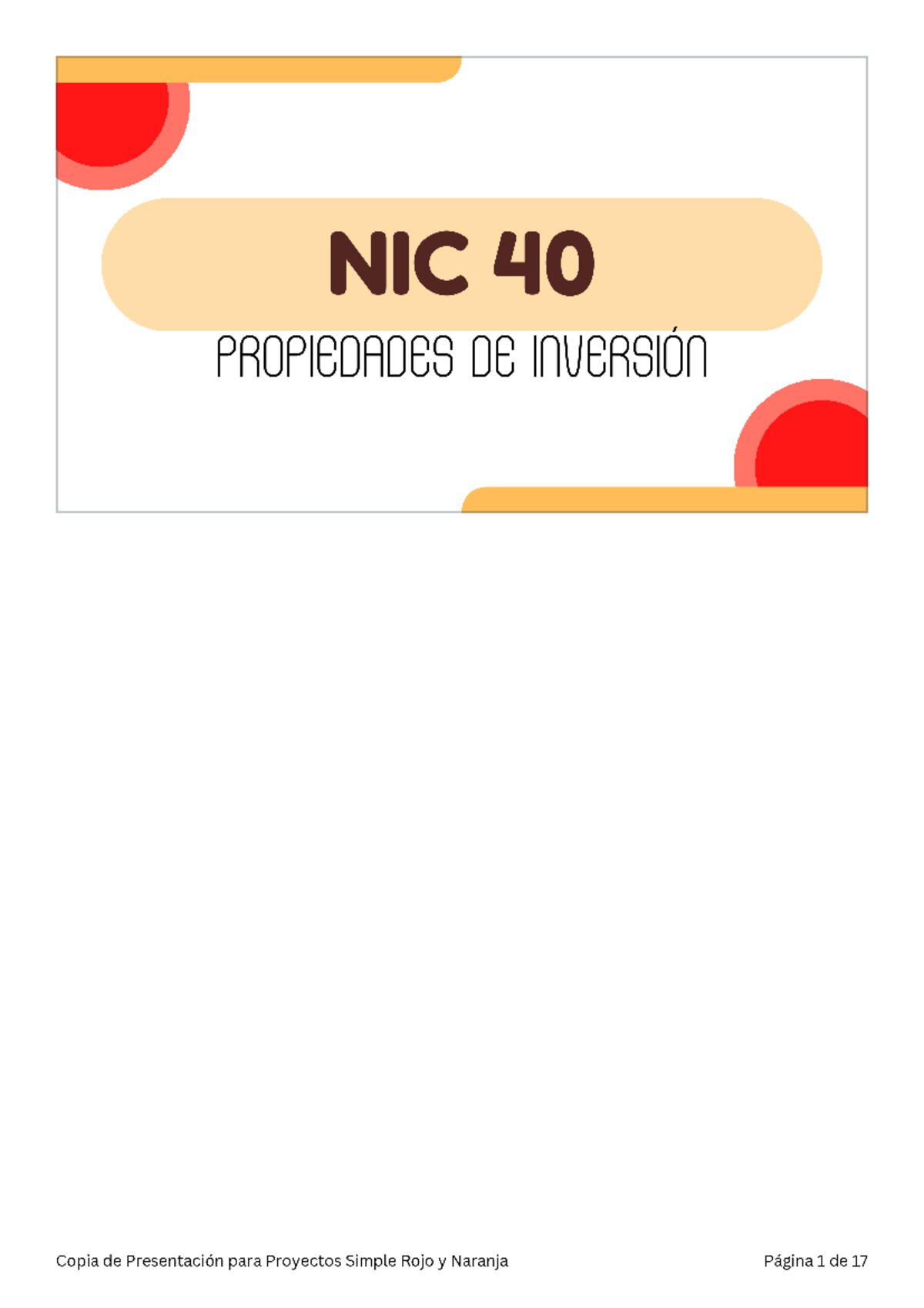 NIC 40 - Pariona Riveros Diego ALDO - NIC 40 PROPIEDADES DE INVERSIÓN ...