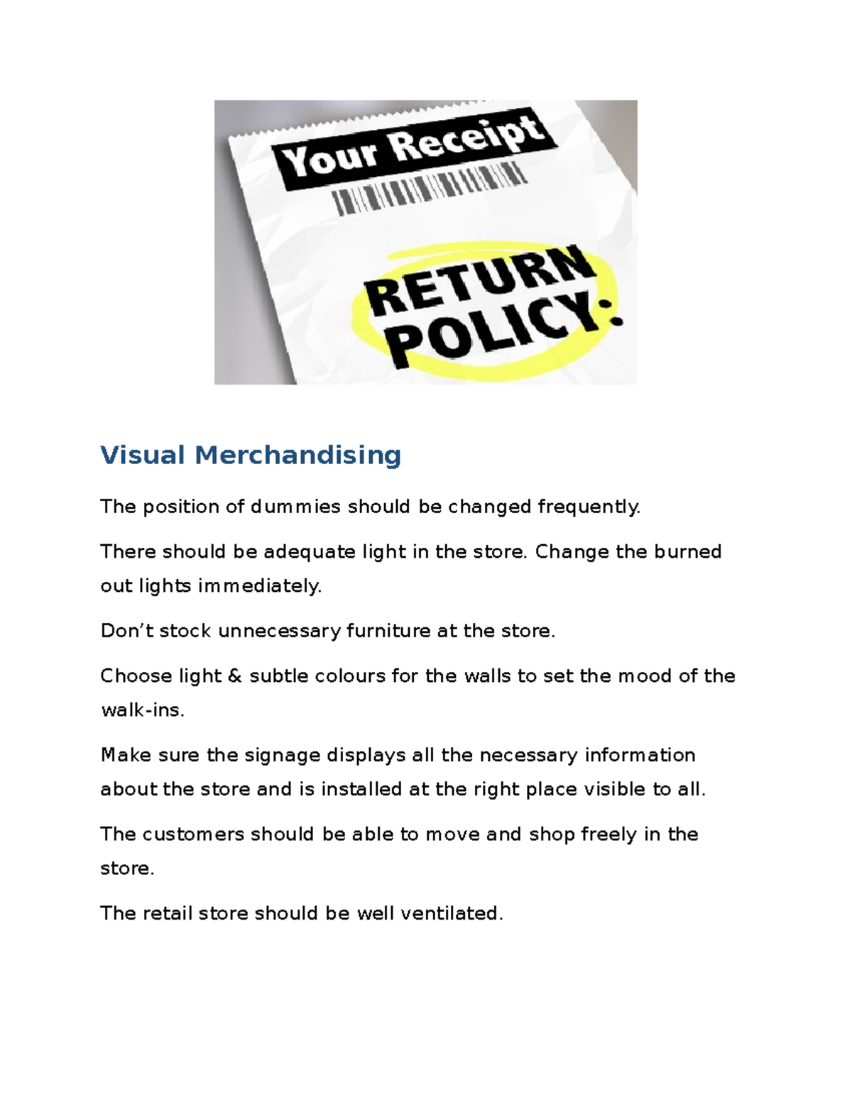 Visual Merchandising - Retail Management - Visual Merchandising The ...