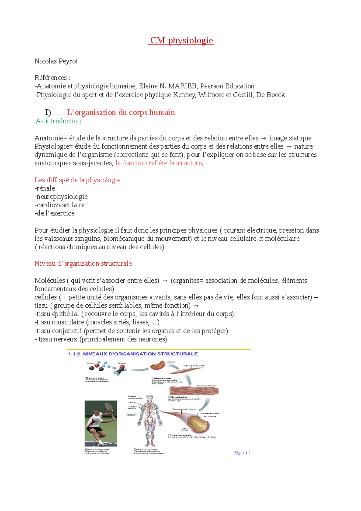 L1 Staps - CM Physiologie - Intro + Sang + Coeur - CM physiologie Nicolas Peyrot Références ...