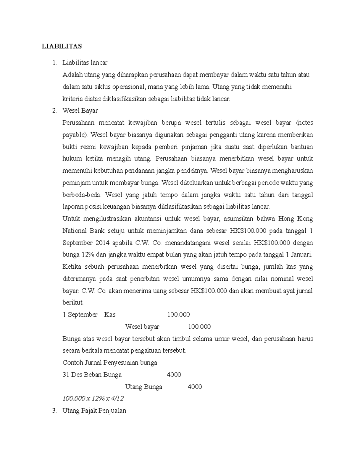 Summary Liability - Memaparkan apa itu liabilitas, jenis jenisnya dan ...