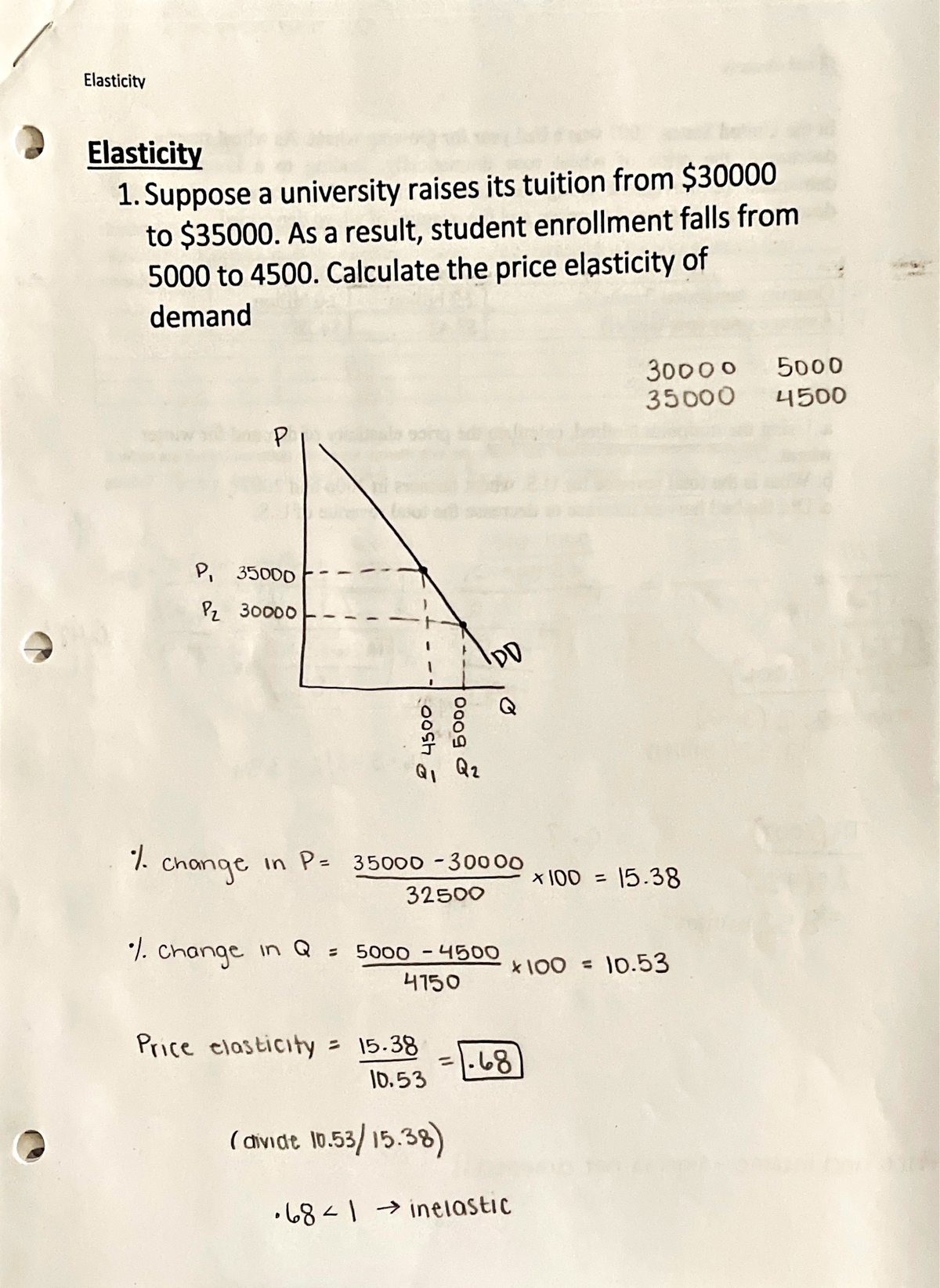 Elasticity Problems - ECON 102 - Studocu