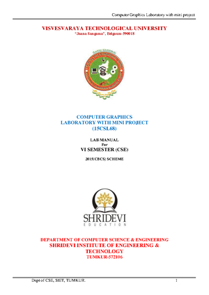 CG Lab Manual[www.vtuloop.com] - Introduction to OpenGL OpenGL is a low-level graphics library ...