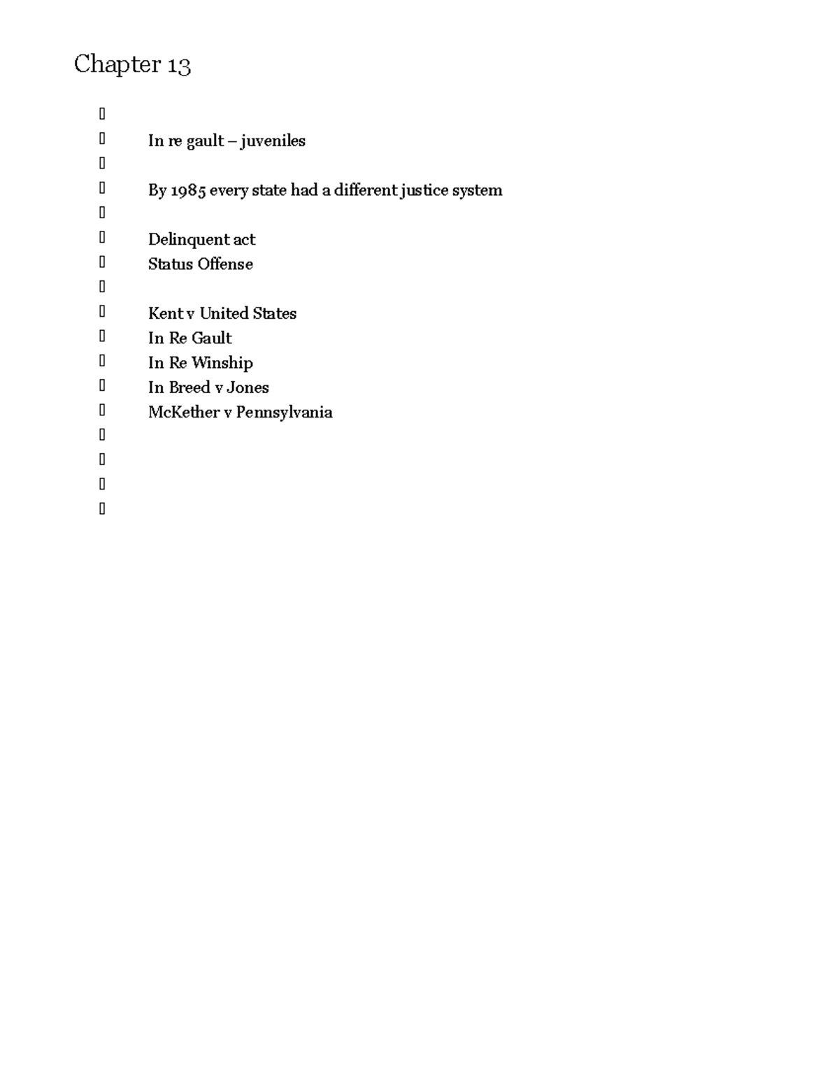 Unit 4 (Ch 13,14) - Unit 4 (Ch 13-14) - Chapter 13 In re gault ...