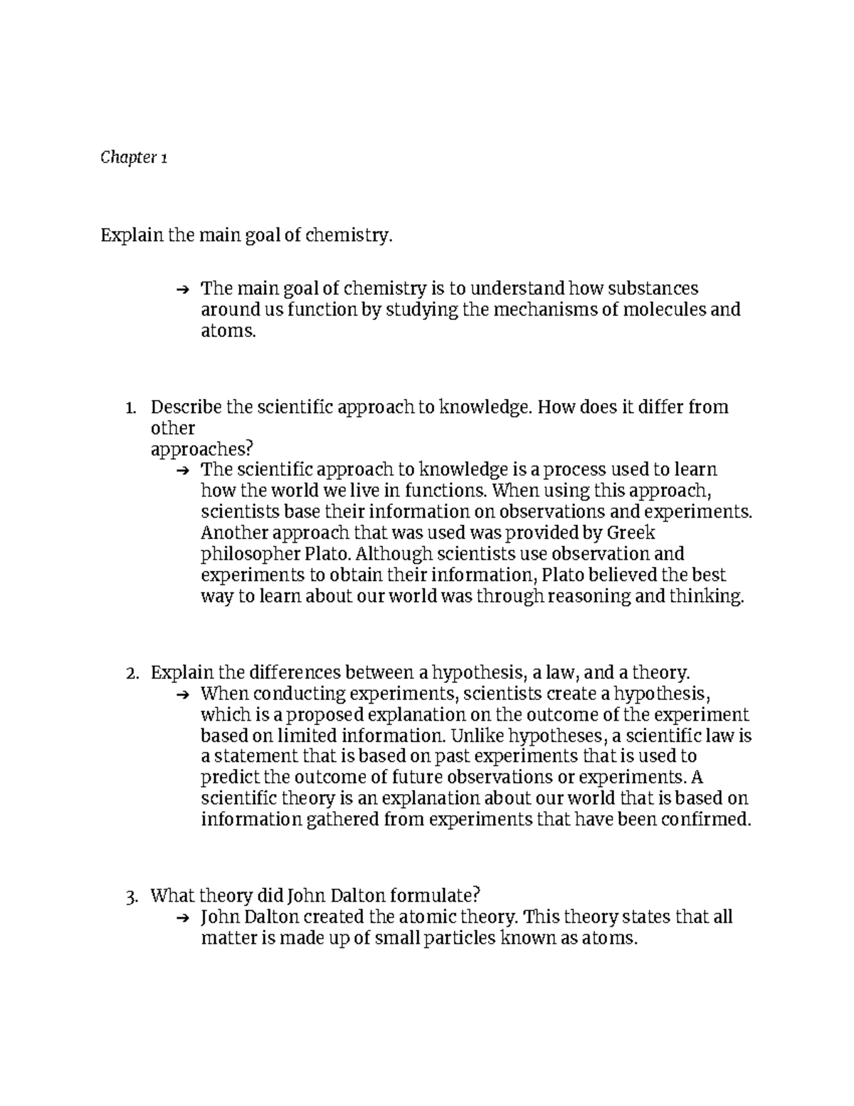 Chapter 1 Review Questions Chapter 1 Explain The Main Goal Of