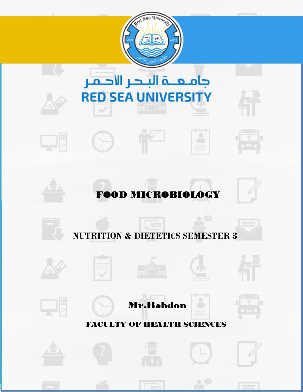 Food microbiology 2020 2021 - Food microbiology Table of contents Mr ...