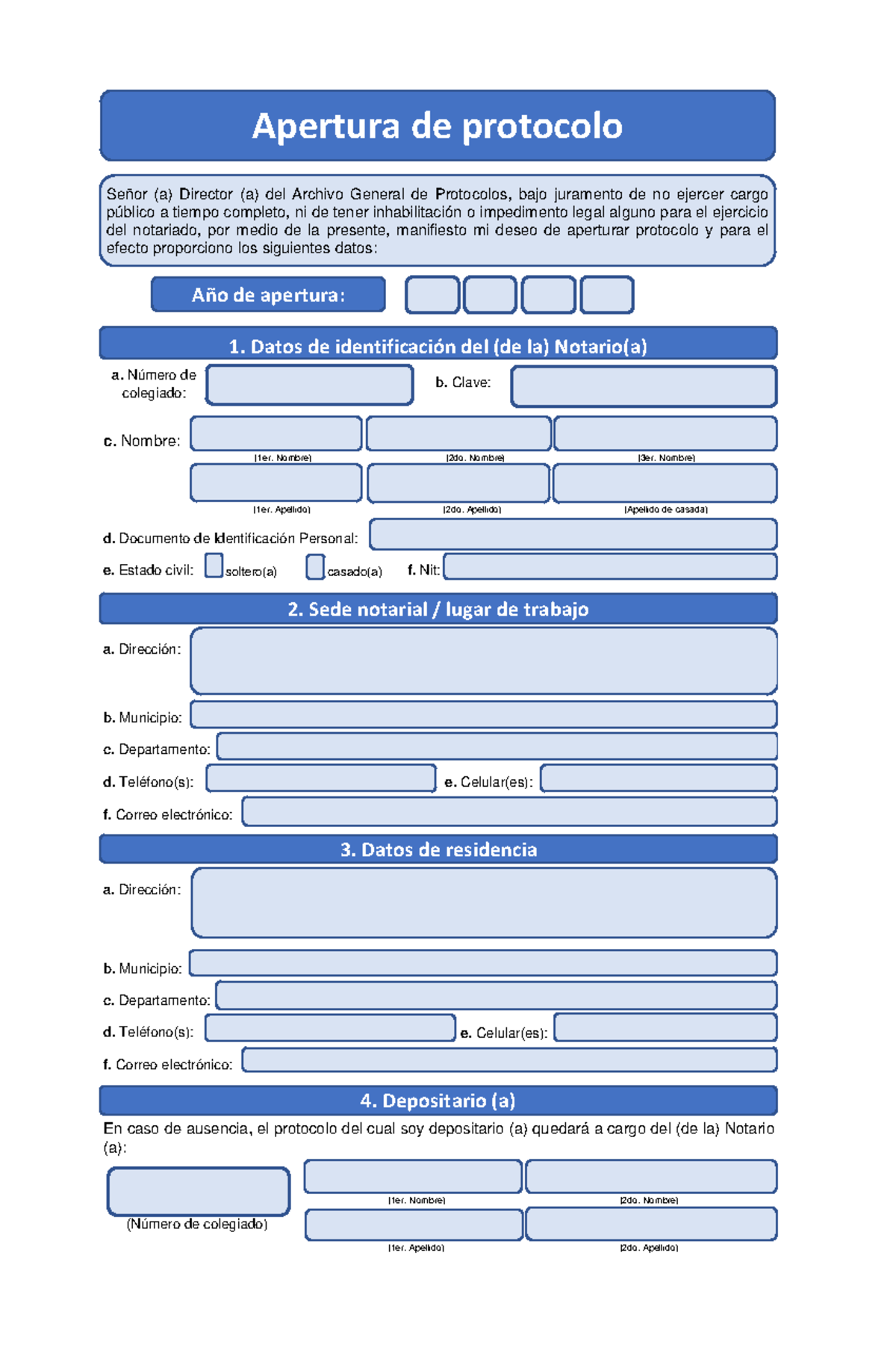 Formulario Apertura versión 2 para el 2022 - a. Número de colegiado: c ...