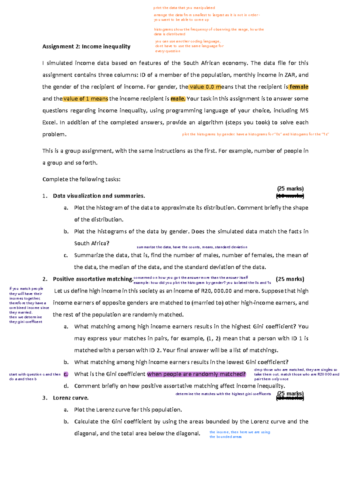 Assignment 2 - The data file for this assignment contains three columns ...