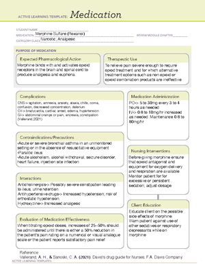 Alprazolam Xanax - ALT Medication - ACTIVE LEARNING TEMPLATES ...
