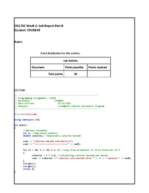 CIS170C W6 Lab Instructions - Student Lab Activity CIS170C Week 6 Lab ...